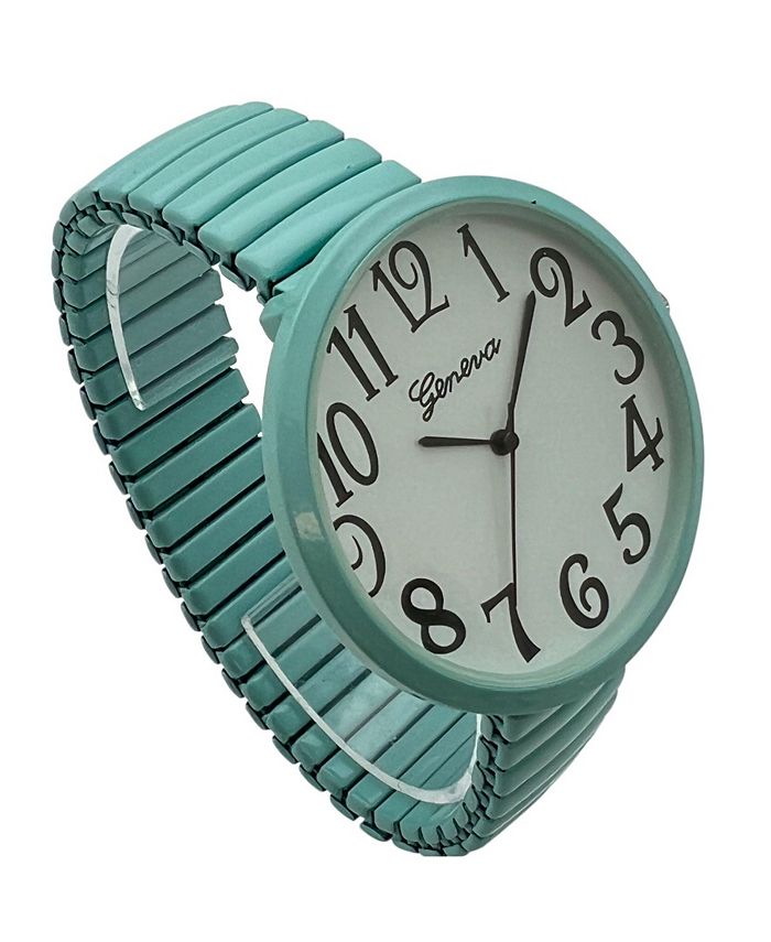 Olivia Pratt Big Face Fun Colors Stretch Band Women Watch - Macy's