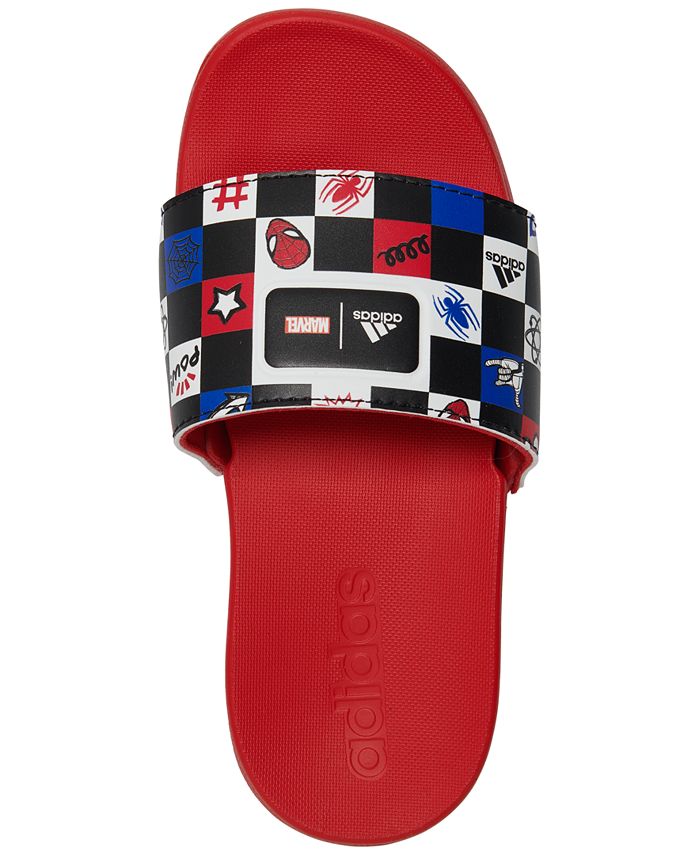 adidas Little Kids Disney Spider-Man Adilette Comfort Slide Sandals ...