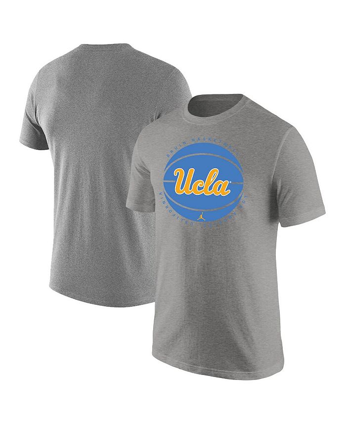 Jordan Men's Heather Gray UCLA Bruins Basketball Logo T-shirt - Macy's
