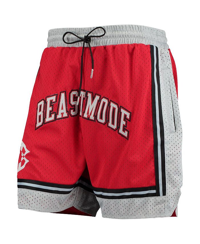 New Jersey Sets Men's Gray, Red Beast Mode Basketball Shorts - Macy's