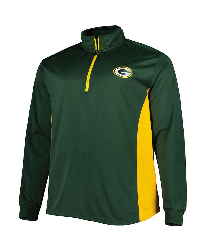 Profile Men's Green Green Bay Packers Big and Tall Quarter-Zip Top - Macy's
