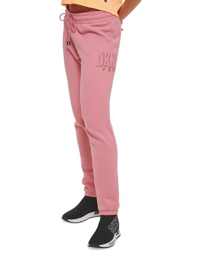 DKNY Women's Cotton Dropout Shadow Logo Sweatpants - Macy's