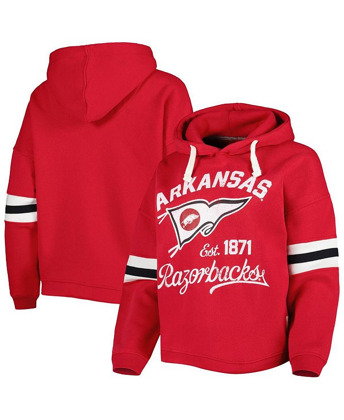 Pressbox Women's Cardinal Arkansas Razorbacks Super Pennant Pullover ...