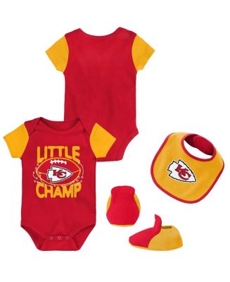 Newborn and Infant Boys and Girls Red, Gold Kansas City Chiefs Little ...