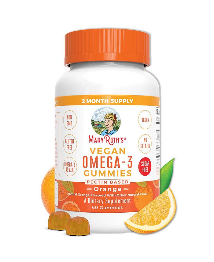 MaryRuth Organics Adult Omega 3 Gummies, Orange, 60ct - Macy's