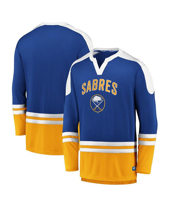 Fanatics Men's Royal and Gold Buffalo Sabres Iconic Slapshot Long ...