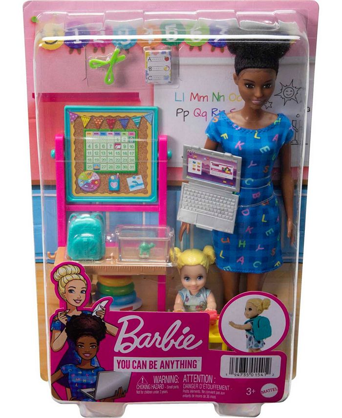 Barbie Career Kindergarten Teacher Playset, Brunette - Macy's