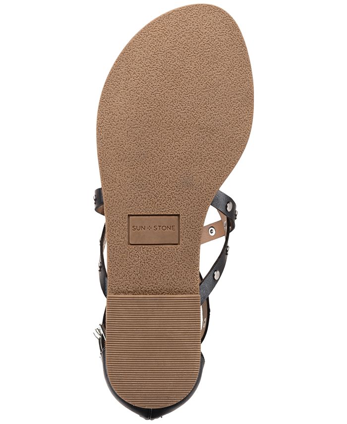 Sun + Stone Rachaell Studded Gladiator Flat Sandals, Created for Macy's ...