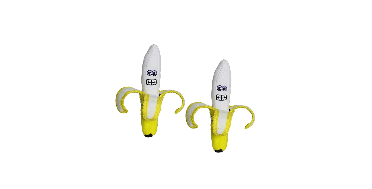 Click here for Tuffy Funny Food Banana  2-Pack Dog Toys - Open Ye... prices
