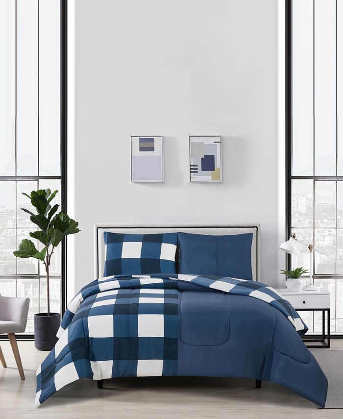 Keeco Hunter Buffalo 3 Piece Polyester Reversible Comforter Set, King ...