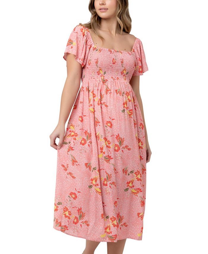 Ripe Maternity Maternity Libby Floral Smocked Dress - Macy's