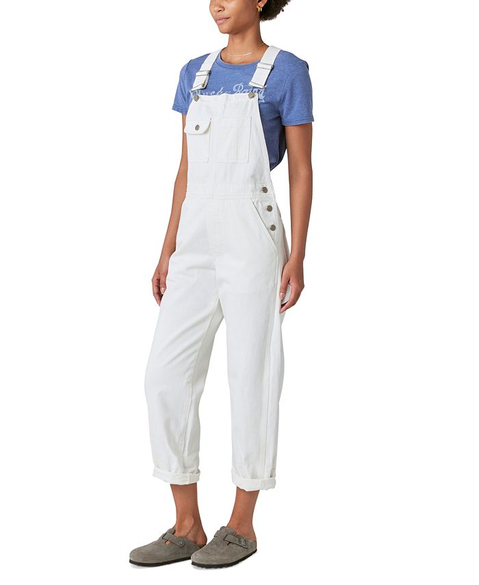 Lucky Brand Women's Cotton Denim Relaxed Overalls - Macy's