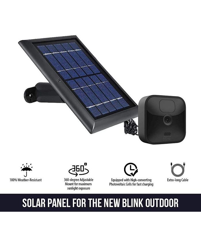 Wasserstein Solar Panel with Internal Battery Compatible with Blink ...
