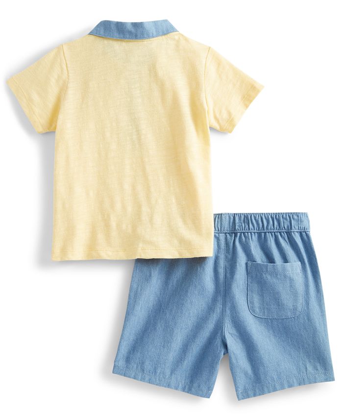 First Impressions Baby Boys Polo Shirt and Shorts, 2 Piece Set, Created for Macy's - Macy's