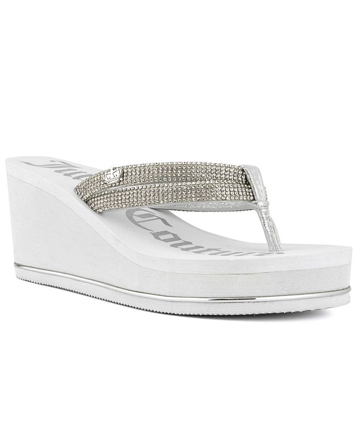 Juicy Couture Women's Unwind Rhinestone Platform Wedge Sandals - Macy's