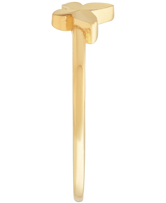 Macy's Butterfly Two-Tone Cuff Ring in 10k Gold - Macy's