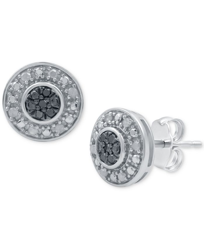 Macy's Black Diamond (1/20 ct. t.w.) & White Diamond (1/10 ct. t.w ...