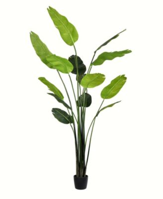 Vickerman 7' Artificial Potted Travellers Palm Tree - Macy's