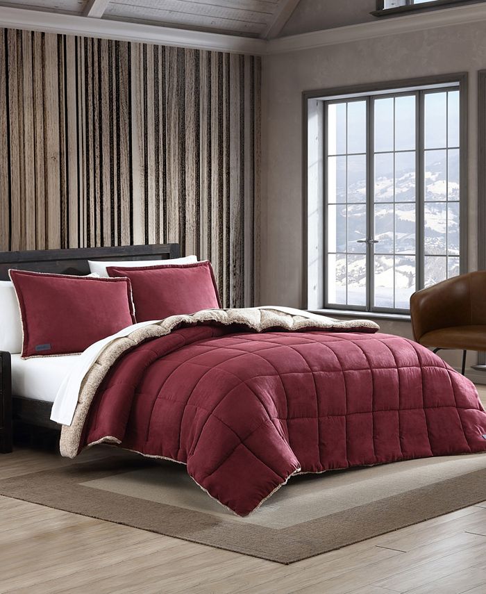 Eddie Bauer Sherwood Micro-Suede Comforter Set, Twin - Macy's
