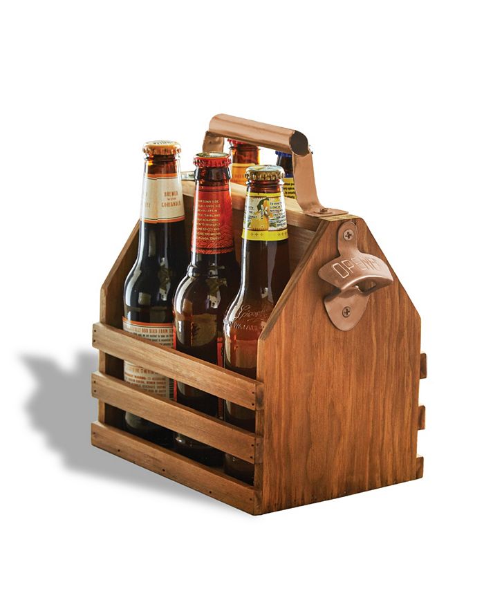 Studio Mercantile Wooden 6-pack Bottle Caddy - Macy's