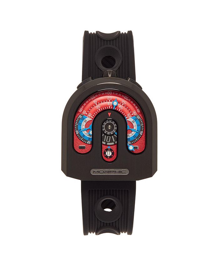 Morphic Men M95 Series Rubber Watch - Red/Blue, 41mm - Macy's