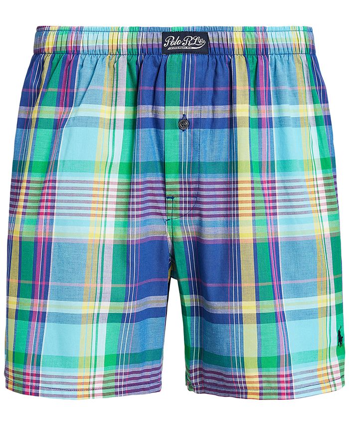 Polo Ralph Lauren Men's Single-Button Plaid Boxers - Macy's