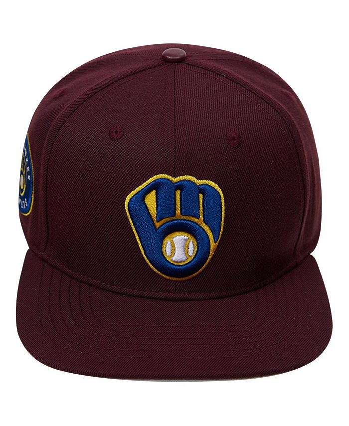 Pro Standard Men's Burgundy Milwaukee Brewers Wine Snapback Hat - Macy's
