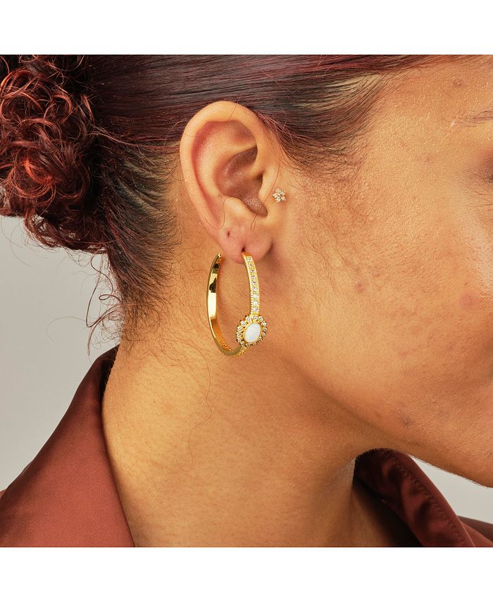 Sterling Forever Carina Hoops - Macy's