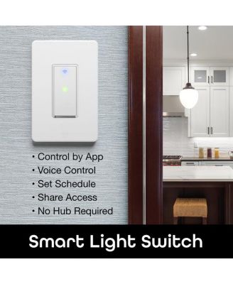 TAP Smart Light Switch, White, 1 Switch - No Hub Required - Requires ...