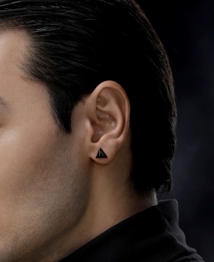 Star Wars Dark Armor Stud Earrings Black Diamond Accent in Black ...