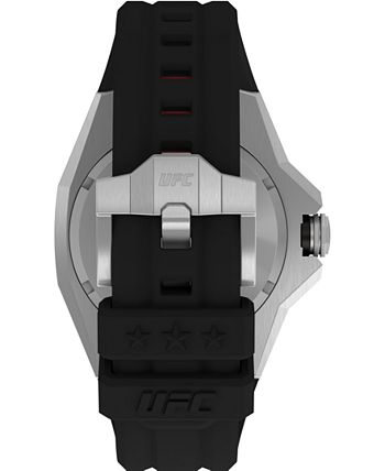 Timex UFC Men's Quartz Pro Silicone Black Watch, 44mm - Macy's