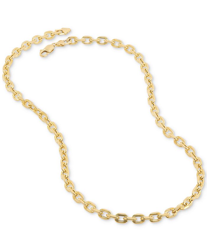 Italian Gold Square Link 22" Chain Necklace in 10k Gold - Macy's