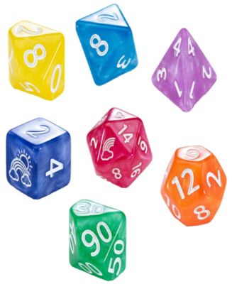 Gatekeeper Games Mighty Tiny Dice Rainbow Bits 7 Piece Rpg Dice, 12Mm ...