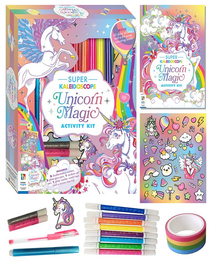 Kaleidoscope Super Unicorn Magic Activity Kit Fantasy Themed Coloring ...