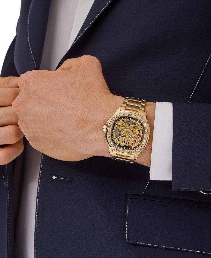 Philipp Plein Men's Automatic Skeleton Spectre Gold Ion-Plated Bracelet ...