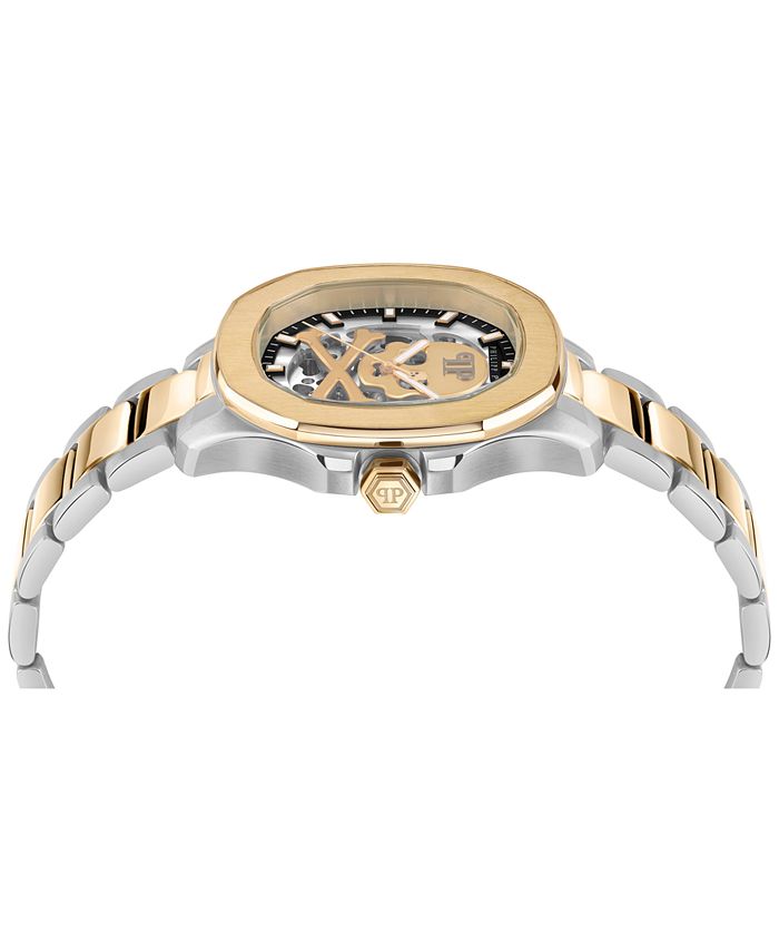 Philipp Plein Men's Automatic Skeleton Spectre Two-Tone Stainless Steel ...