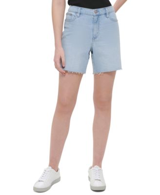 Calvin Klein Jeans Women's High-Rise Cutoff Denim Shorts - Macy's