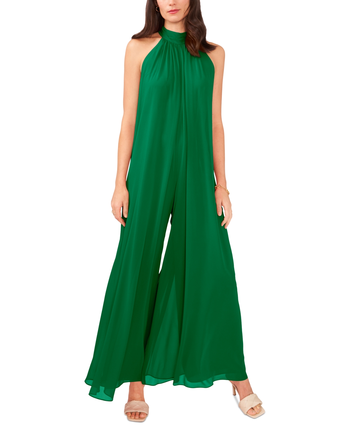 Vince Camuto Womens Halter Jumpsuit In Rich Meadow Modesens