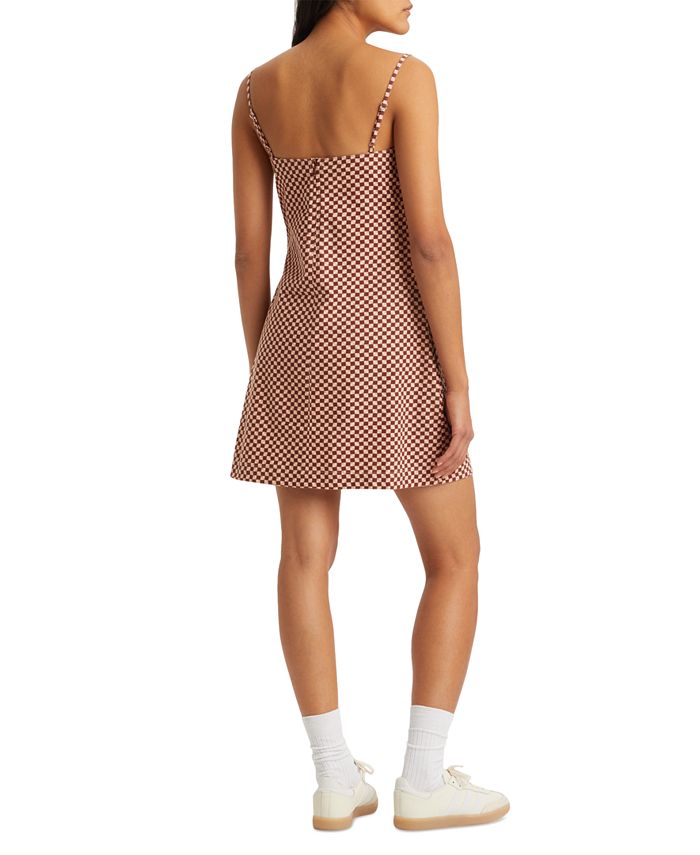 Levi's Women's Danny Cotton Checker-Print Mini Dress - Macy's