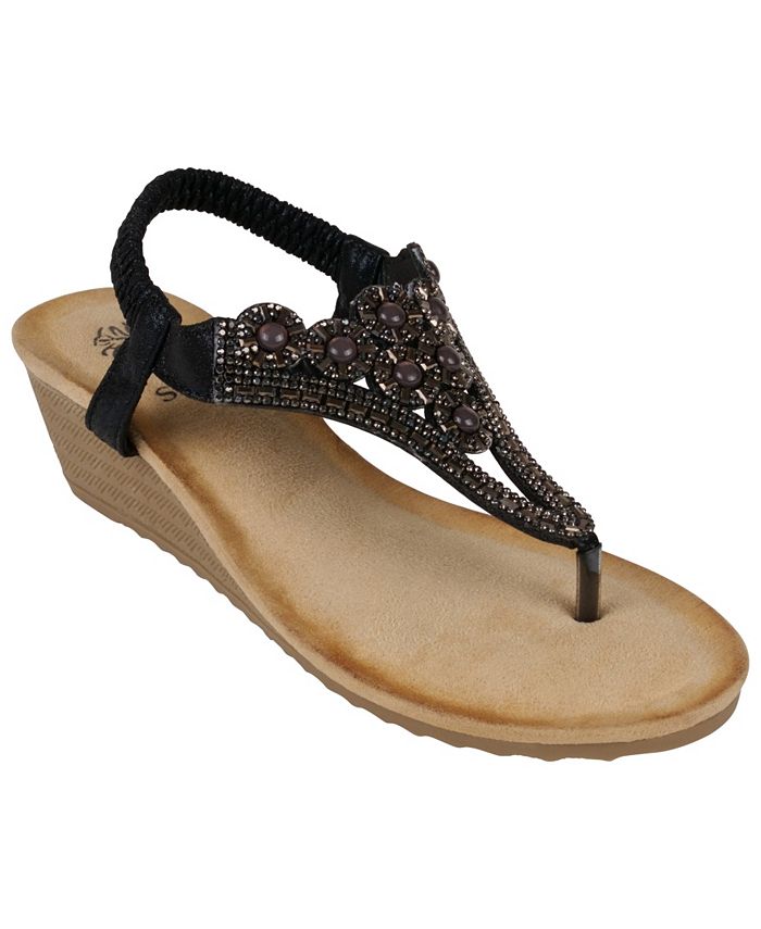 GC Shoes Women's Chloe Embellished Wedge Sandals - Macy's