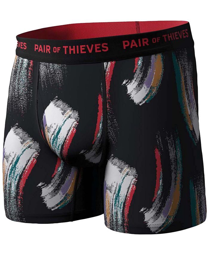 Pair of Thieves Men's SuperSoft 2-Pk. Logo Waistband 5" Boxer Briefs ...