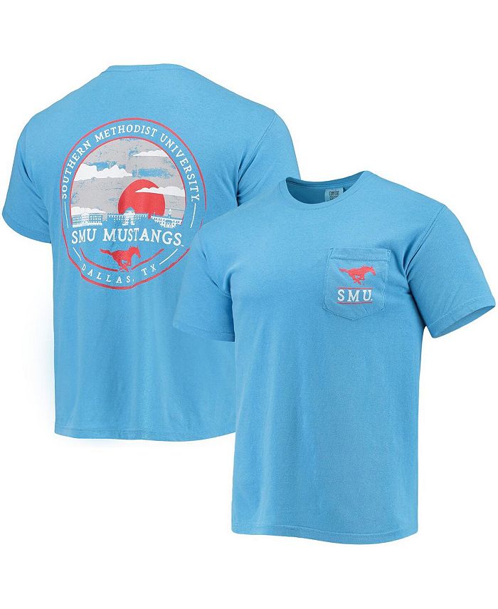Image One Men's Light Blue SMU Mustangs Circle Campus Scene T-shirt ...