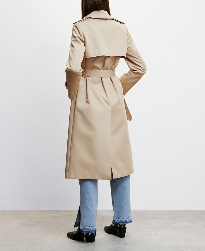 MANGO Women's Classic Long Trench Coat - Macy's