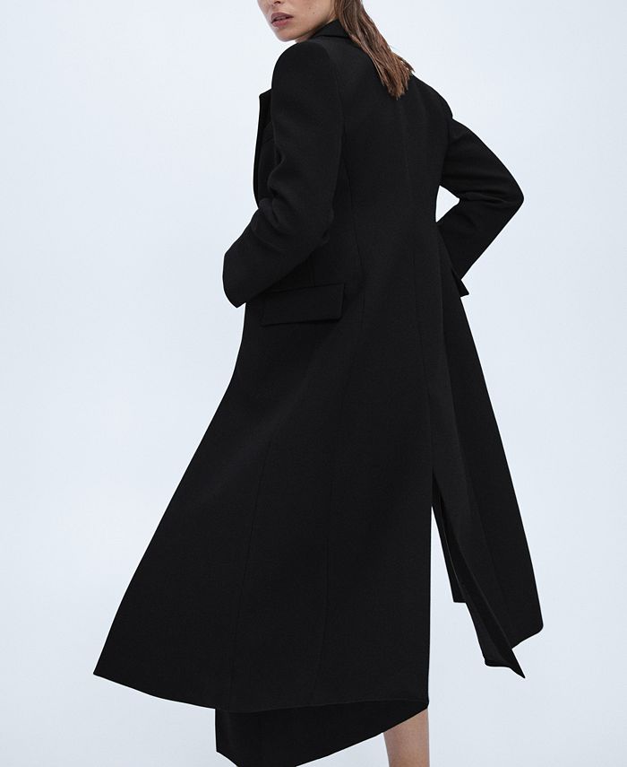 MANGO Women's Lapels Structured Coat - Macy's