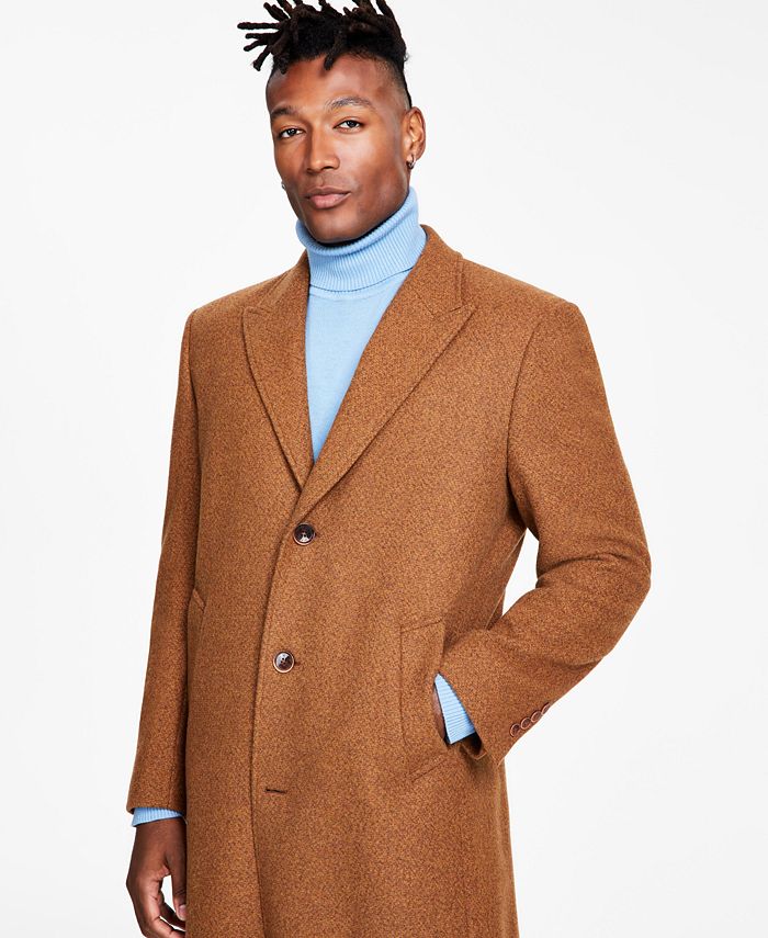 Tayion Collection Men's Classic-Fit Wool Blend Overcoats - Macy's