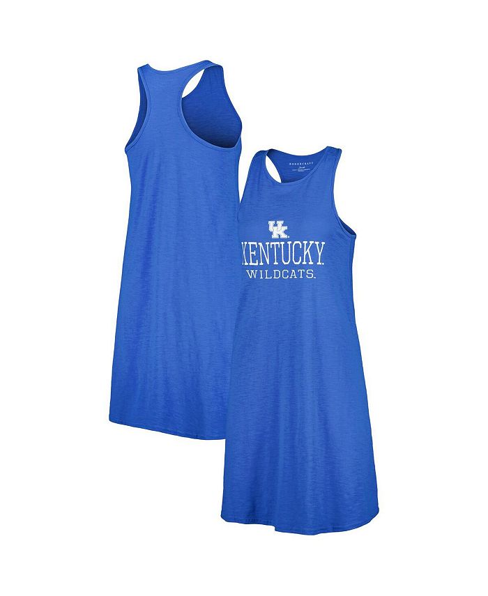 Boxercraft Women's Royal Kentucky Wildcats Coastal Racerback Tank Dress ...