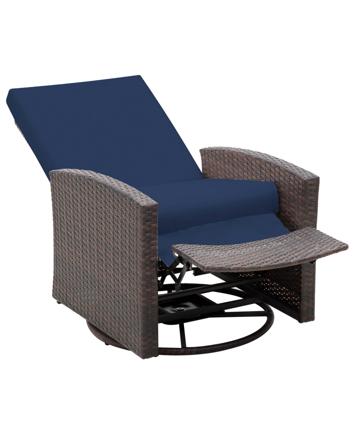 Click here for Outsunny Outdoor Wicker Swivel Recliner Chair  Rec... prices