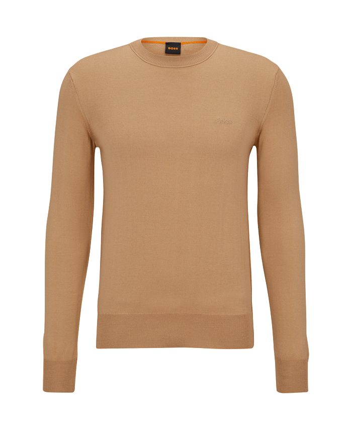 Hugo Boss Men's Regular-Fit Tonal Logo Crew-Neck Sweater, Created for ...