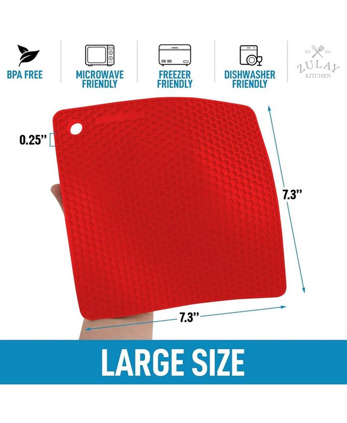 Zulay Kitchen 4 Pack Non-Slip Silicone Trivet Mat Set - Macy's