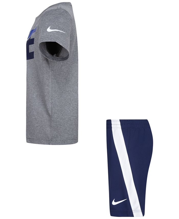 Nike Little Boys Tri-Color T-shirt and Shorts Set - Macy's